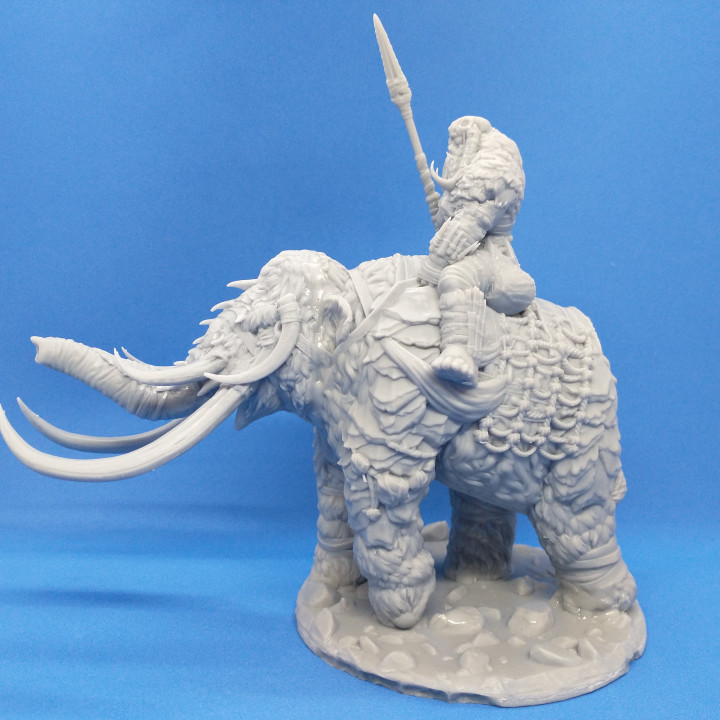 3D Print of Frost Giant Mammoth Rider Set by Michael-Norrell