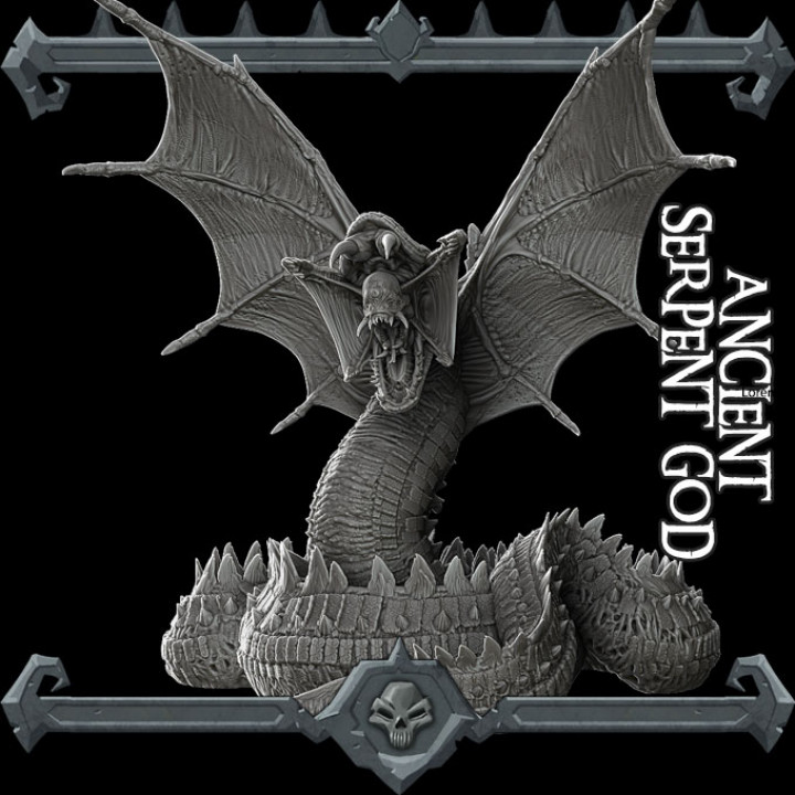 3D Printable Ancient Serpent God by RocketPigGames