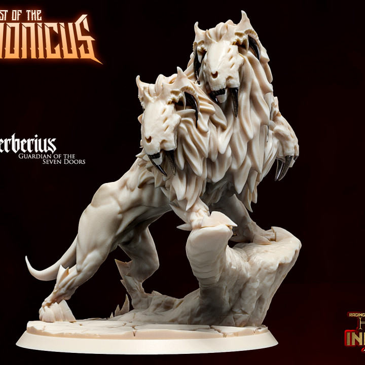 3D Printable Kerberius, Guardian of the Seven Doors by Heroes Infinite