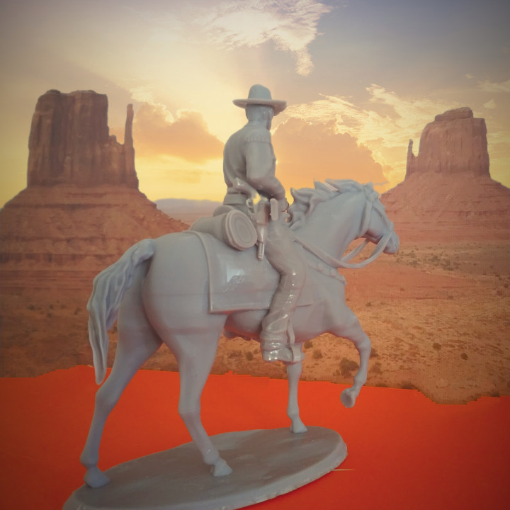 3D Printable Apache Kid Scout on horseback by Rudolf Arendt