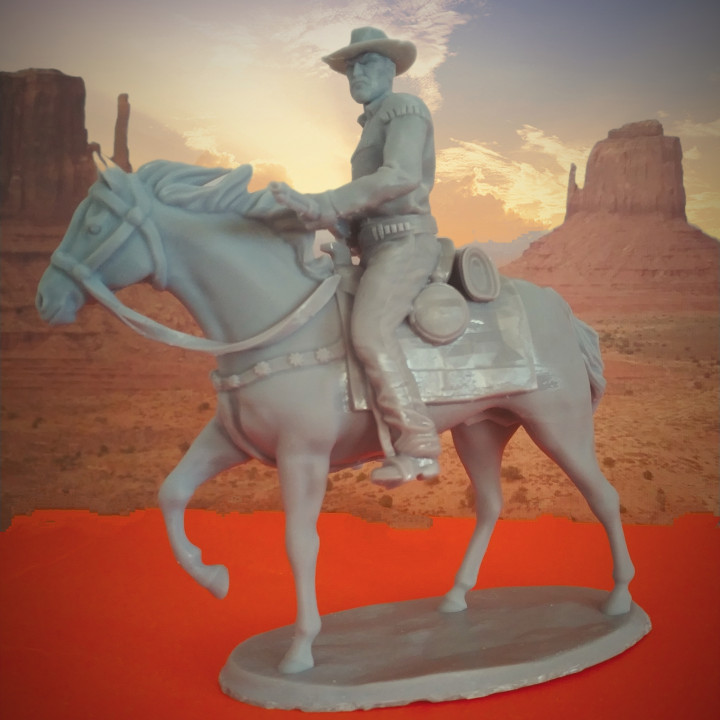 3D Printable Apache Kid Scout on horseback by Rudolf Arendt