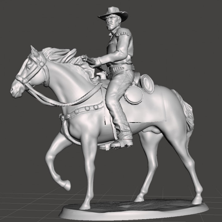 3D Printable Apache Kid Scout on horseback by Rudolf Arendt