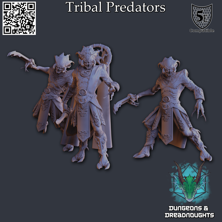 3D Printable Tribal Predator Squad by Dungeons and Dreadnoughts