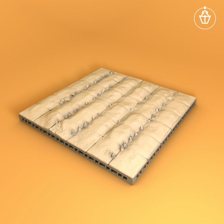 3D Printable Farmland Plowed Terrain Tiles by Lamppost Collective