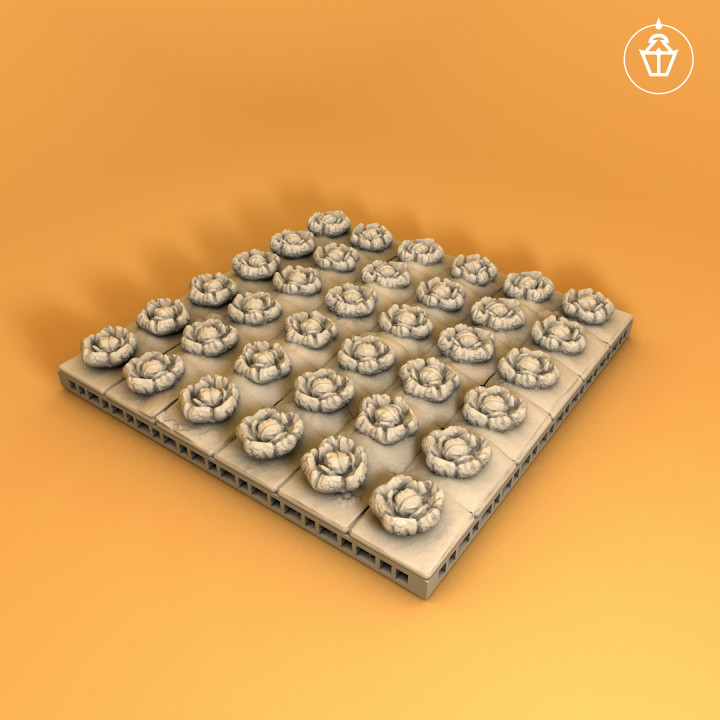 3D Printable Farmland Plowed Terrain Tiles by Lamppost Collective