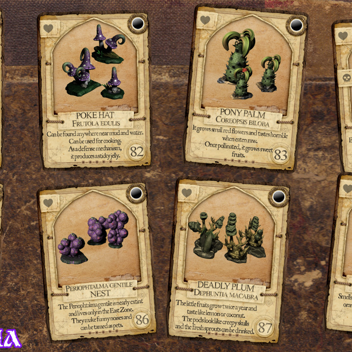 3D Printable Swamp props- Naturalia Compendium by Mojibake Collectibles