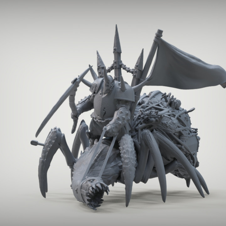 3D Printable spider rider by HORDE miniatures