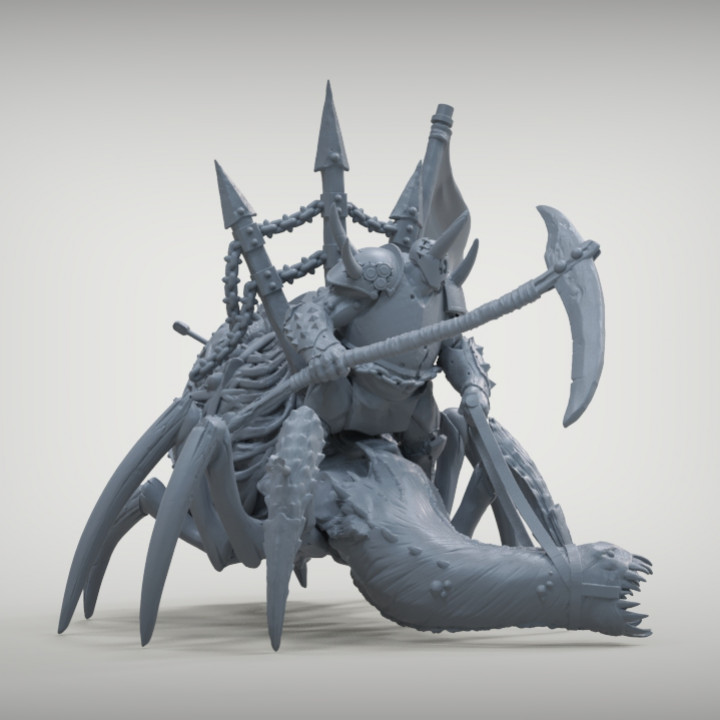 3D Printable spider rider by HORDE miniatures