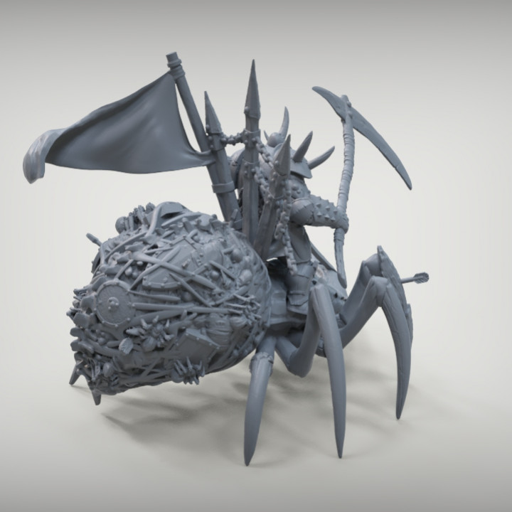 3D Printable spider rider by HORDE miniatures