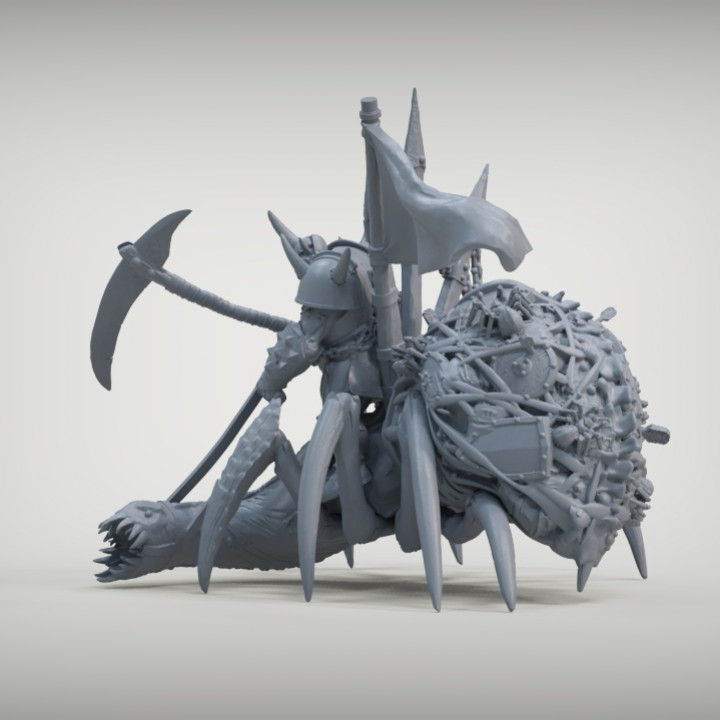 3D Printable spider rider by HORDE miniatures