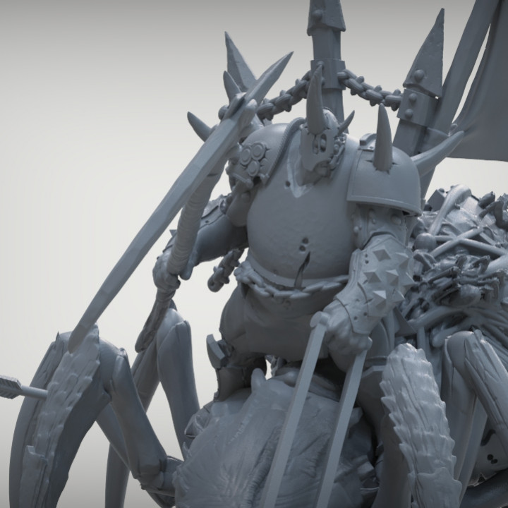 3D Printable spider rider by HORDE miniatures