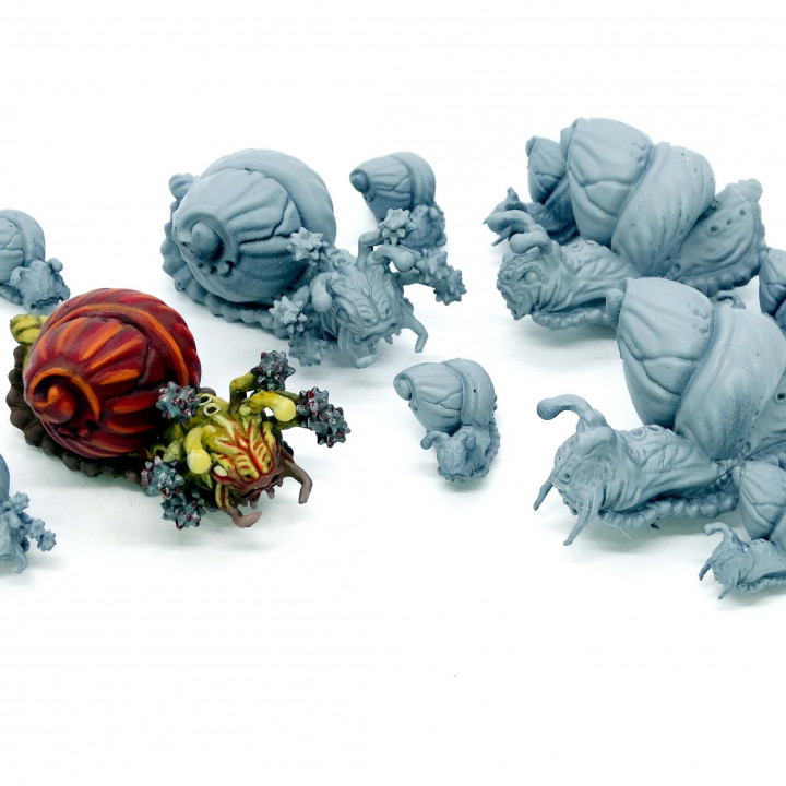 3D Printable dnd giant snail miniatures pack (including the flail snail ...