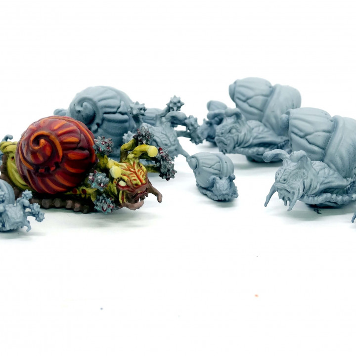 3D Printable dnd giant snail miniatures pack (including the flail snail ...