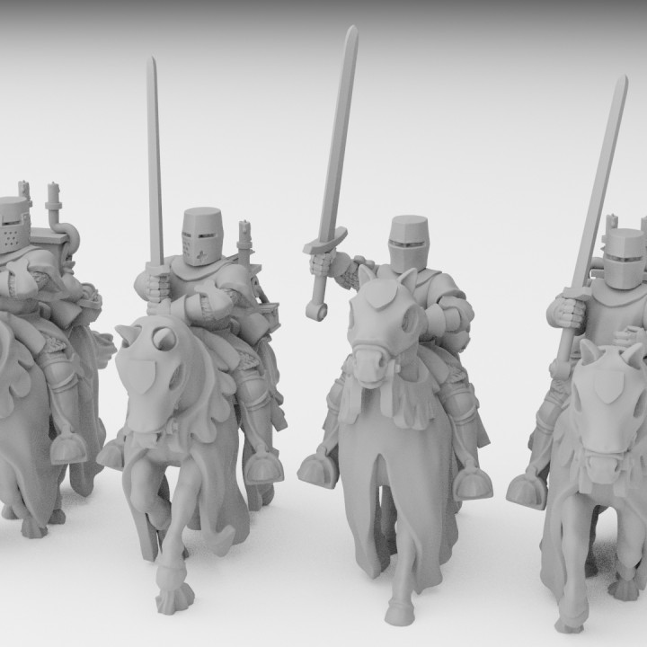 3D Printable Medieval Knight Miniatures (modular, 32mm/28 heroic) by ...