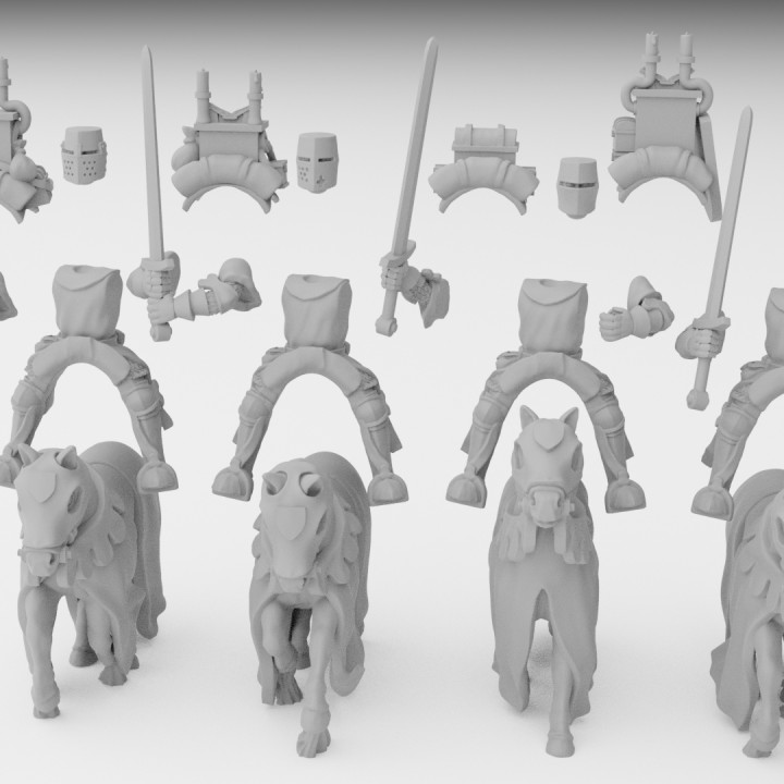 3D Printable Medieval Knight Miniatures (modular, 32mm/28 heroic) by ...