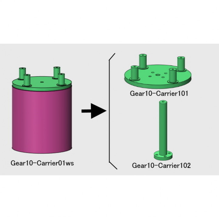 3D Printable Jet Engine Component ; Planetary Gear, Modified Parts by ...