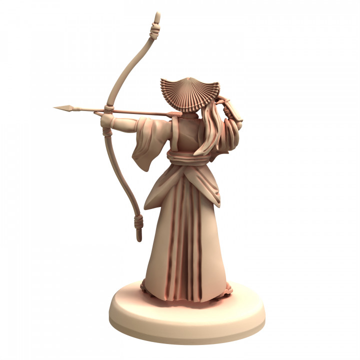 3D Printable 003 JAPAN Sengoku Warriors Samurai Ninja Archer and Bamboo ...