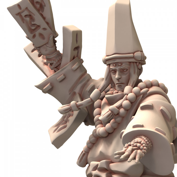 3D Printable 003 JAPAN Ghost Spirit Miko Shrine Priestess Onmyouji ...