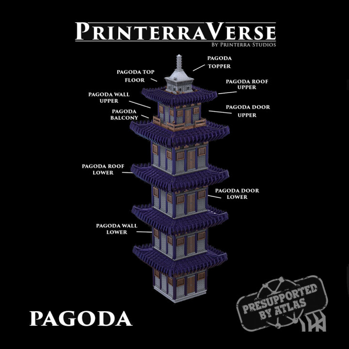 3D Printable 003 JAPAN Mythical Building Terrain City by Printerra Studios