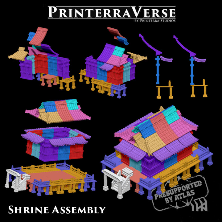 3D Printable 003 JAPAN Mythical Terrain Building Countryside by ...