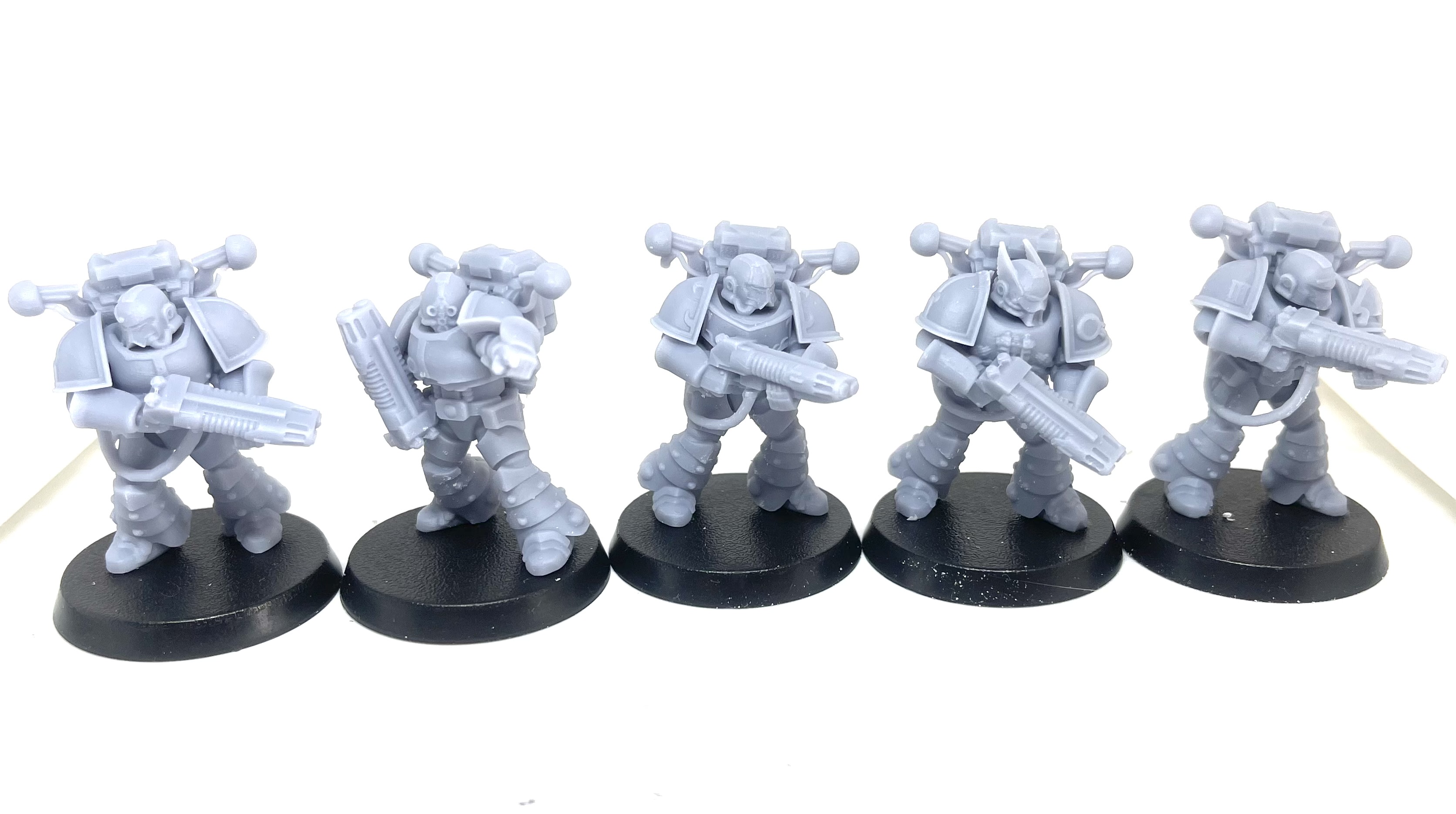 3D Print of Genewarrior Solar Rifle Squad - Presupported by davefnh