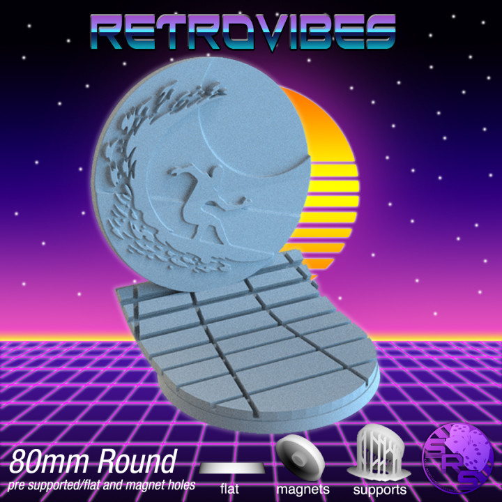 3D Printable Retrowave Bases by SRS Studios