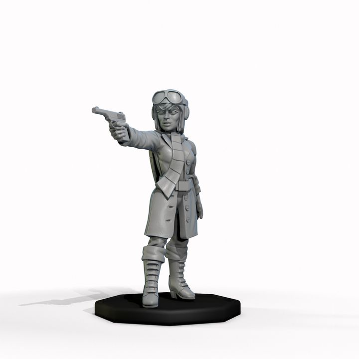 3D Printable Amelia Earhart Aviator Pionner Cthulhu Investigator 32mm ...