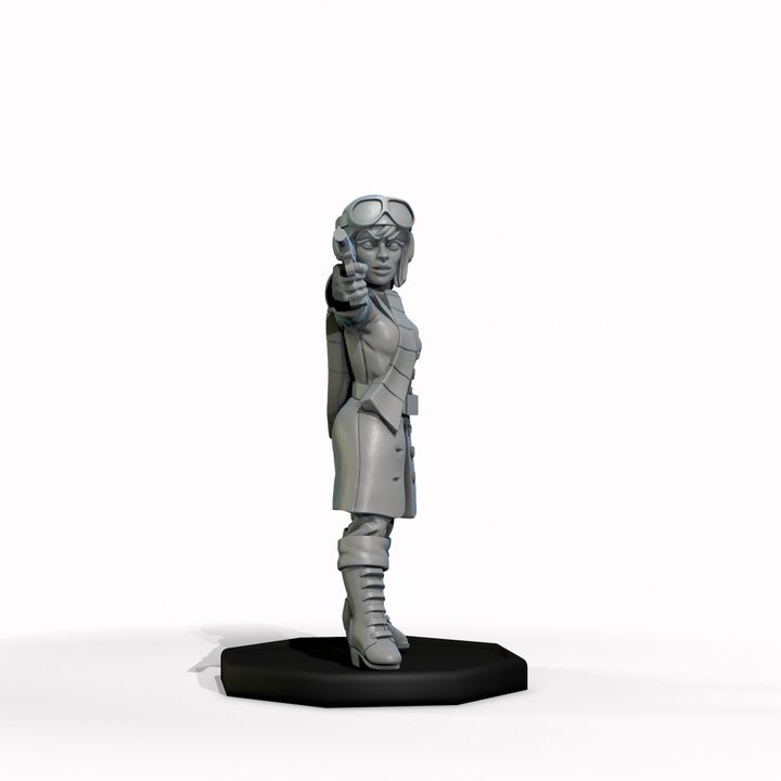 3D Printable Amelia Earhart Aviator Pionner Cthulhu Investigator 32mm ...