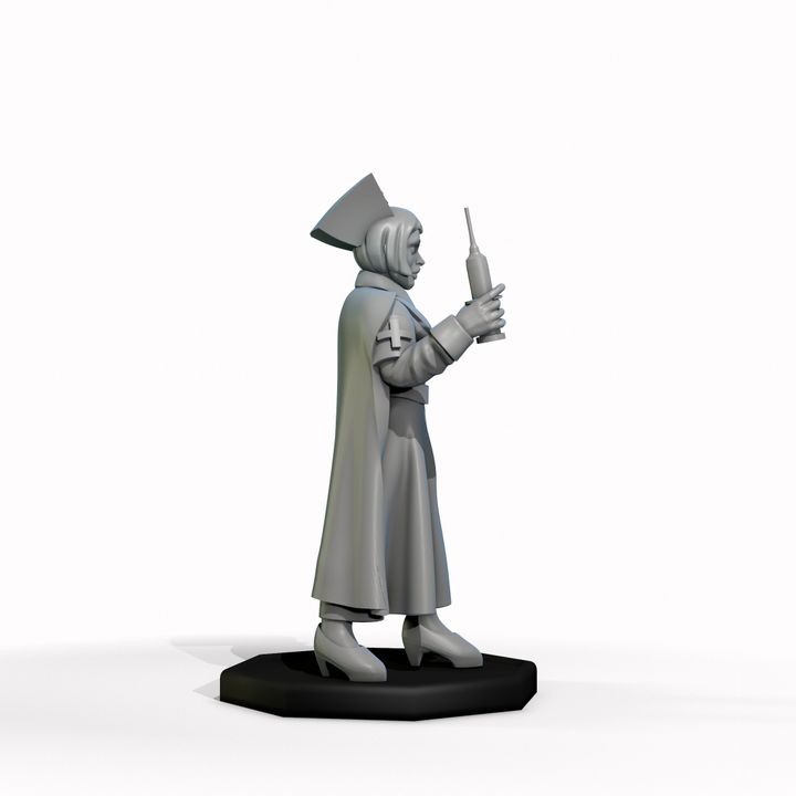 3D Printable Crazy Nurse Cthulhu Investigator 32mm RPG Tabletop by cosmondo