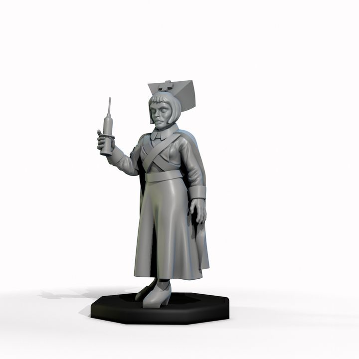 3D Printable Crazy Nurse Cthulhu Investigator 32mm RPG Tabletop by cosmondo