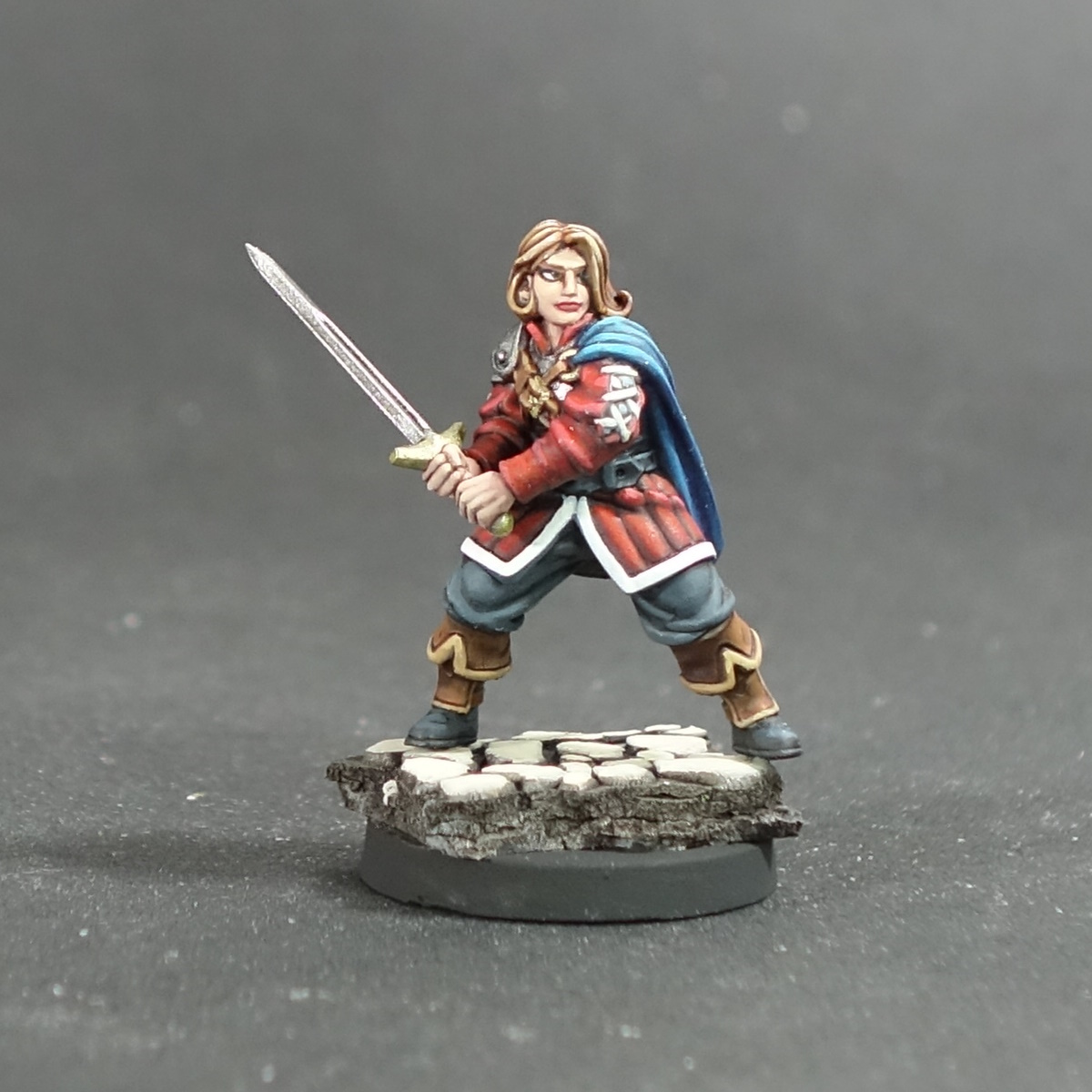 3D Printable Human Fighter [PRE-SUPPORTED] by Vae Victis Miniatures