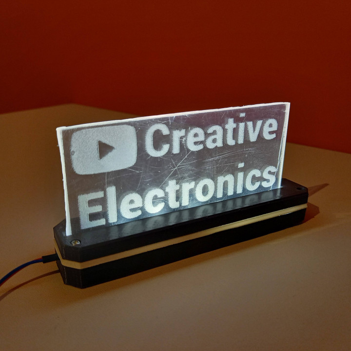 3D Printable Plexiglass holder + LED Strip by Creative Electronics