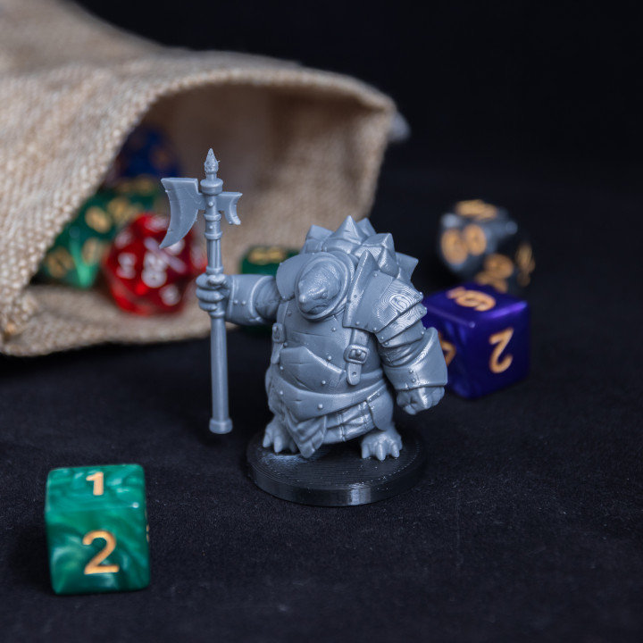 3D Print of Armoured Tortle Miniature - Pre-Supported by EpicsNStuffs