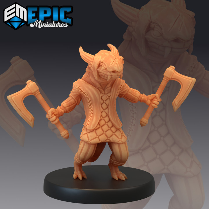 3D Printable Lizardfolk Warrior / Kobold Minion / Reptile Folk Soldier ...