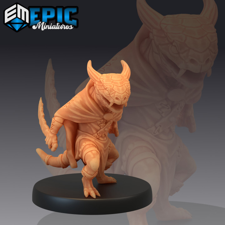 3D Printable Lizardfolk Rogue / Kobold Minion / Reptile Folk Soldier ...
