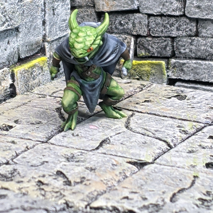 3D Print of Lizardfolk Rogue / Kobold Minion / Reptile Folk Soldier ...