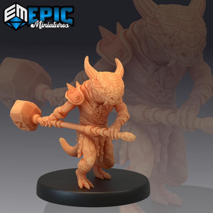 3D Printable Lizardfolk Warrior Tribe Set / Kobold Minion / Reptile ...