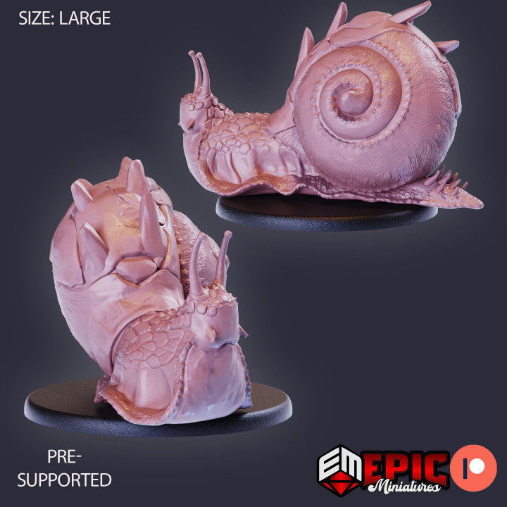 3D Printable Boulder Snail / Mountain & Canyon Encounter / Falling Slug ...