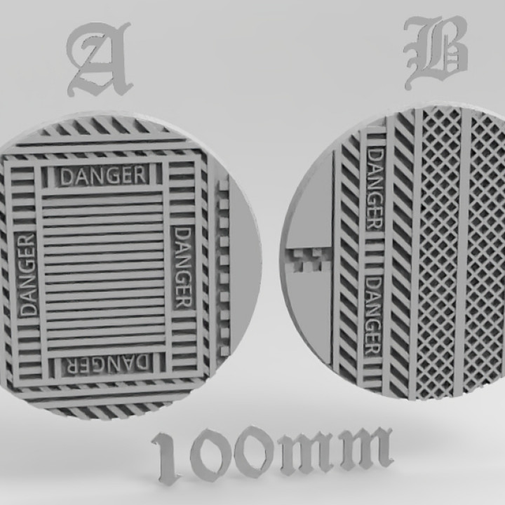 3D Printable Industrial "DANGER" Base Bundle by Badassbases