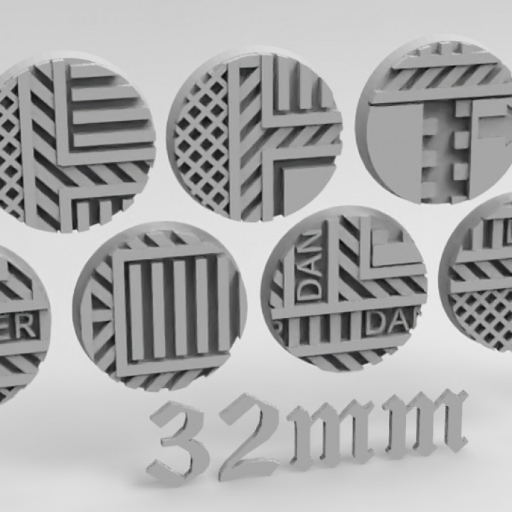 3D Printable Industrial "DANGER" Base Bundle by Badassbases