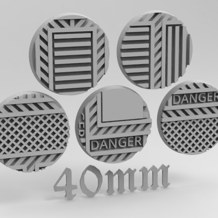 3D Printable Industrial "DANGER" Base Bundle by Badassbases