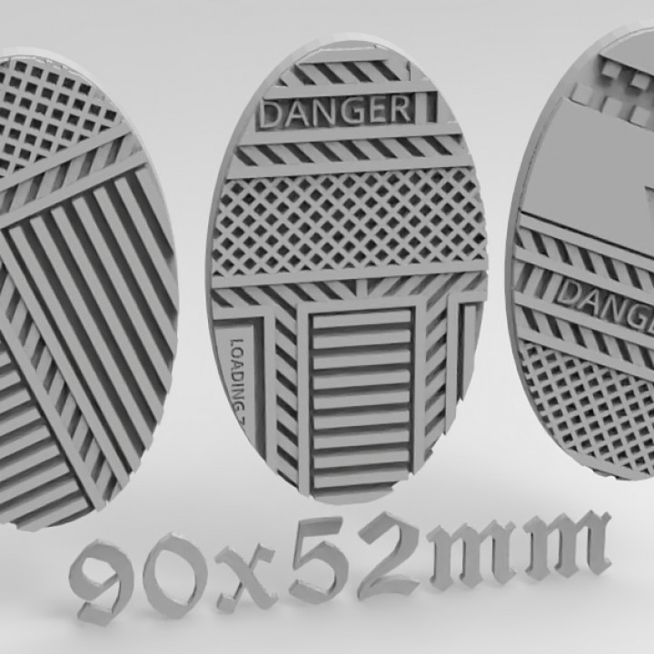 3D Printable Industrial "DANGER" Base Bundle by Badassbases