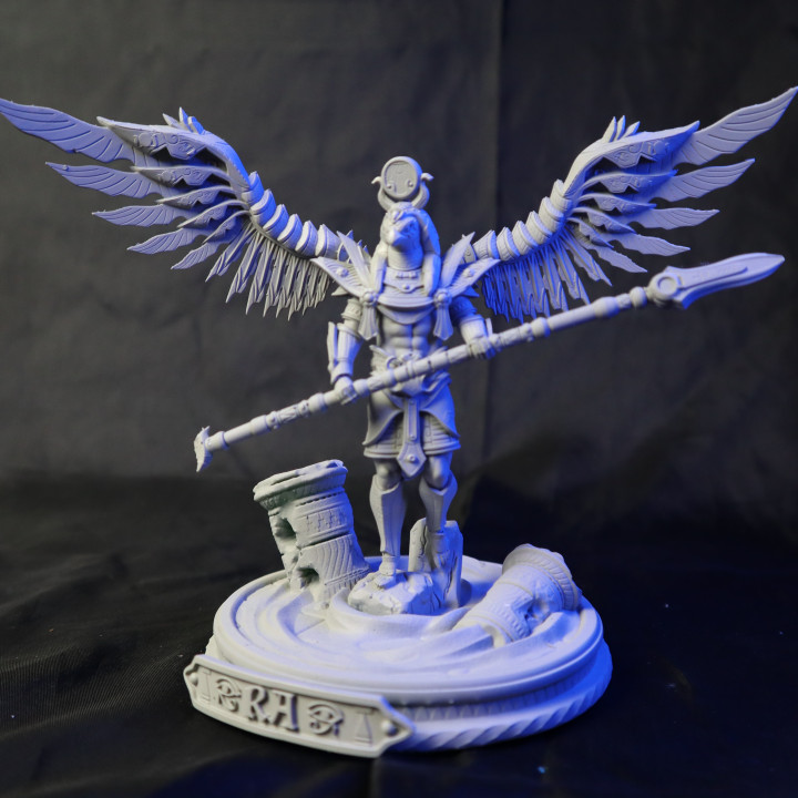 3D Printable Ra, God of the Sun Diorama (Pre-supported) by Mojibake ...