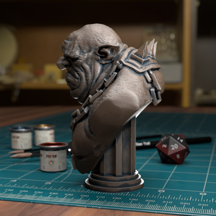 3D Printable Goblin Bust [Pre-Supported] by TytanTroll Miniatures