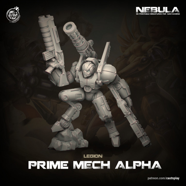 3D Printable Prime Mech Alpha (Pre-Supported) | Nebula by Cast n Play