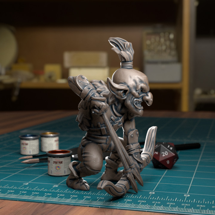3D Printable Goblin Archer 01 [Pre-Supported] by TytanTroll Miniatures