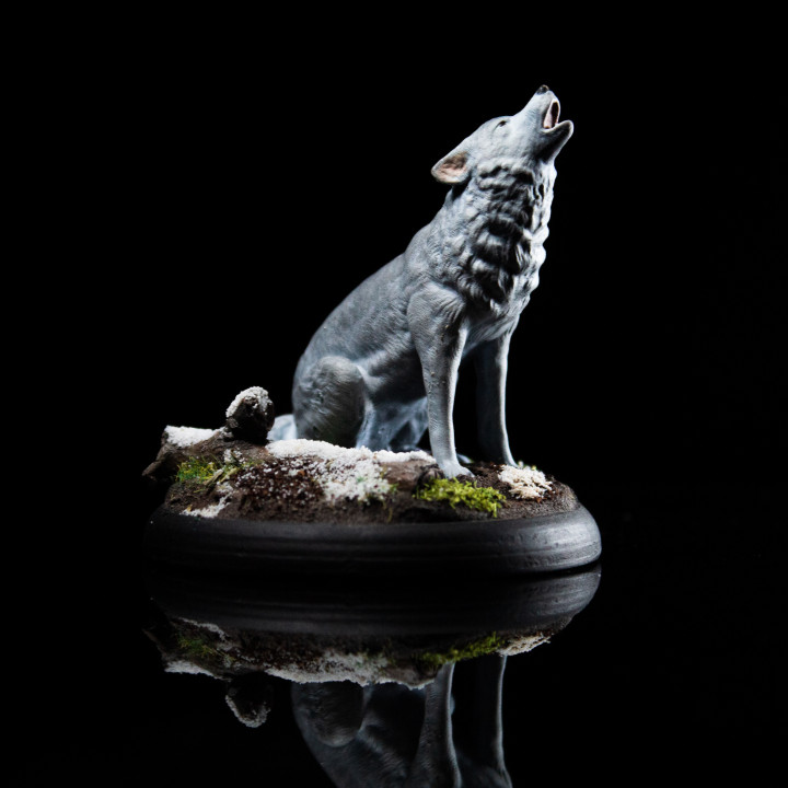 3D Print of Howling Wolf by dedachek
