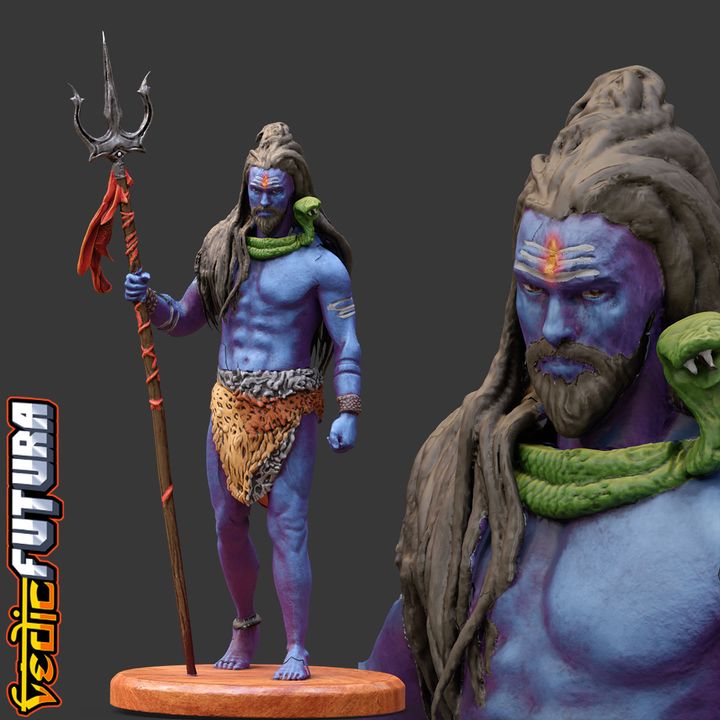 3D Printable Shiva-Jatadhar - The One with Matted Hair by VedicFutura