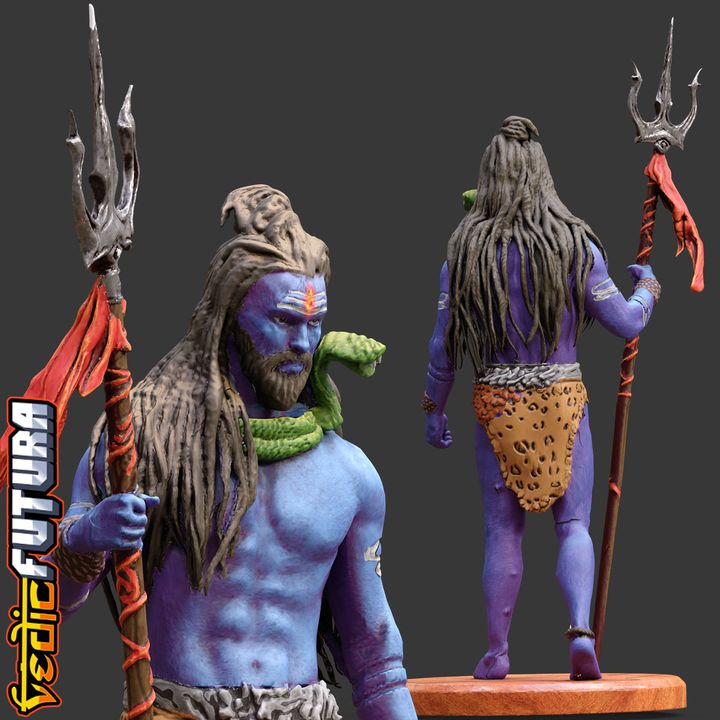 3D Printable Shiva-Jatadhar - The One with Matted Hair by VedicFutura