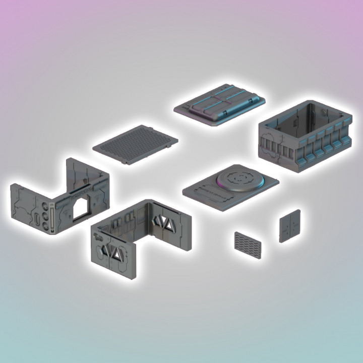 3D Printable Flatline City: Hospital by Saucermen Studios